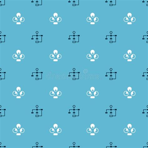 Set Hierarchy Organogram Chart And Pie Infographic On Seamless Pattern Vector Stock Vector