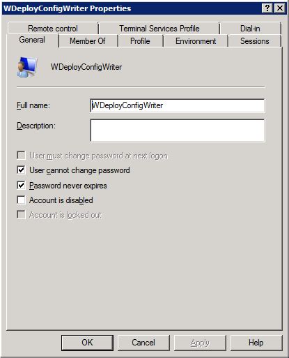 Wdeployconfigwriter Account Issues Trouble Shooting Web Deploy 20