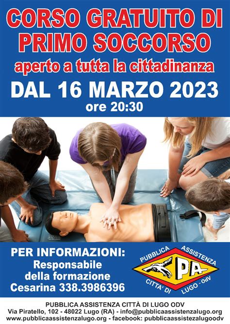 Corso Di Primo Soccorso Aperto Alla Cittadinanza Pubblica Assistenza