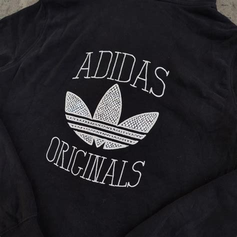 Vintage Adidas Trifoil Big Logo Zip Hoodie Mens Fashion Coats