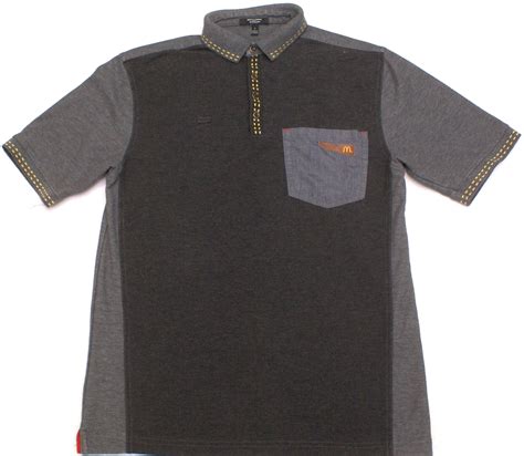 Mcdonalds Employee Uniform Polo Shirt Grey Timeless E Gem