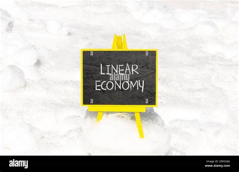 Linear Economy Symbol Concept Words Linear Economy On Beautiful Black