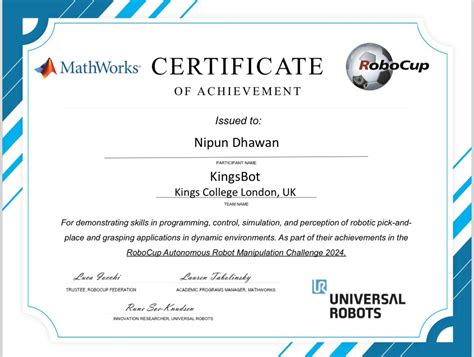 Nipun Dhawan On Linkedin Robocup Robotics Innovation Kcl Stem Teamwork