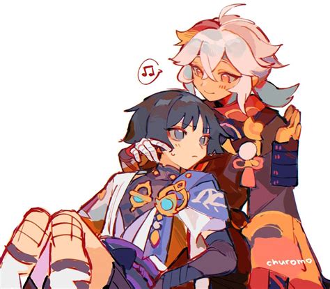 Kazuha Touching Wanderers Cheek Skara Matching Profile Pictures Ship