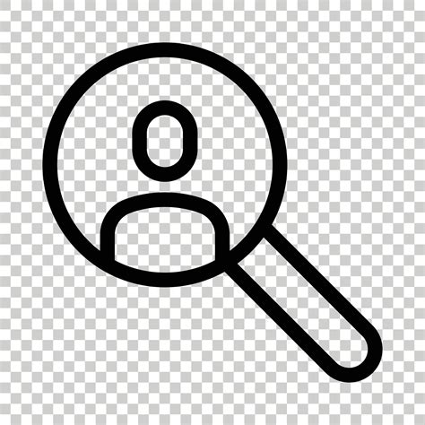 procure o ícone de vaga de emprego em estilo simples ilustração em vetor lupa carreira em fundo