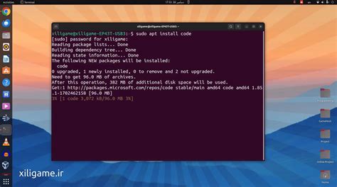 نصب Vscode بر روی اوبونتو زیلی گیم
