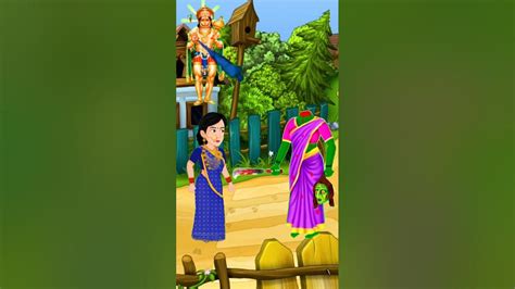 हनुमानजी ने खतरनाक चुड़ैल को जलाकर पुरे गांव को बचाया Shorts Hanuman