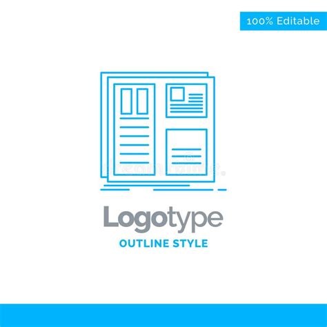 Blue Logo Design For Design Grid Interface Layout Ui Busine Stock