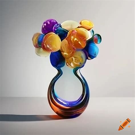 3d Glass Art Vase On Craiyon