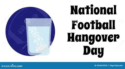 National Football Hangover Day Horizontal Poster Or Banner Design For