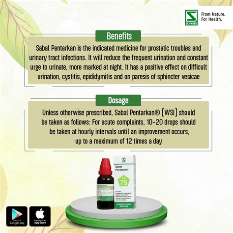 Sabal Pentarkan Homeopathy Medicine For Frequent Urination Schwabe