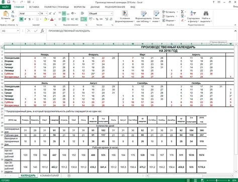 Производственный календарь в Excel Telegraph