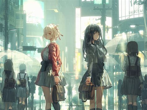 Nishikigi Chisato And Inoue Takina Lycoris Recoil Drawn By Fenbang
