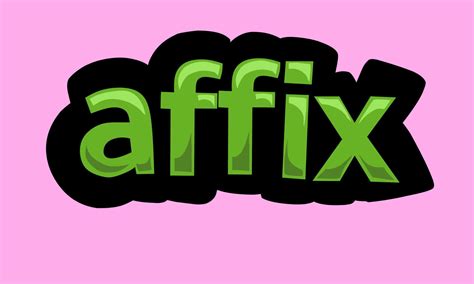 Affix Writing Vector Design On A Pink Background Vector Art At Vecteezy