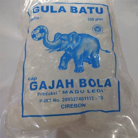 Jual Gula Batu Cap Gajah Bola Atau Cap Merak Kemasan 500 Gram Shopee