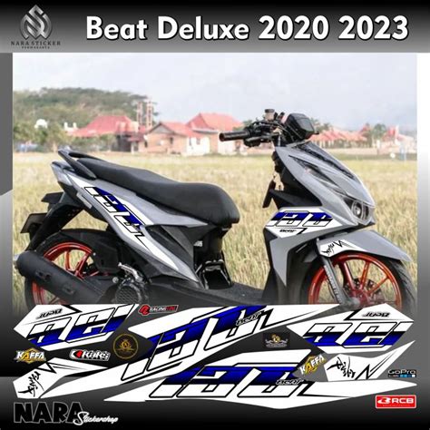 STRIPING STICKER VARIASI POLET MOTOR HONDA NEW BEAT DELUXE STRIPING