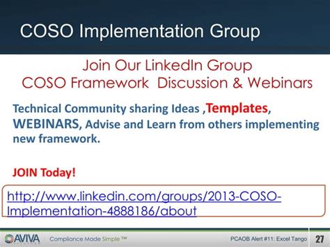 Pcaob Audit Alert 11 New Internal Control Testing Standards And Excel Pptx