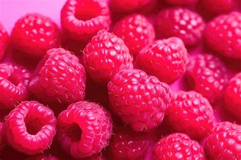 Premium Ai Image Ripe Juicy Fresh Raspberry