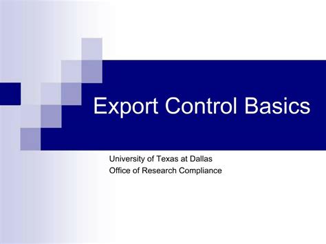 Ppt Export Control Basics Powerpoint Presentation Free Download Id