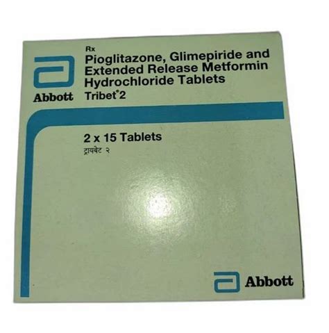 Tribet 2 Pioglitazone Glimepiride Extended Release At ₹ 800 Box Pioglitazone Hydrochloride