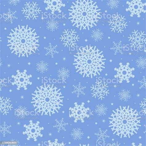 青い背景に美しい雪片冬のクリスマスシームレスパターンベクターの図 お祝いのベクターアート素材や画像を多数ご用意 お祝い