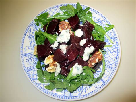 Roasted Beet Blue Cheese And Arugula Salad