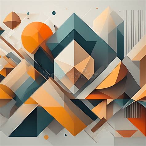 Abstract Geometric Patterns In Bold Contrasting Colors On White