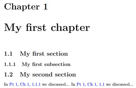 Formatting Including Part And Chapter Numbers In Cross References TeX LaTeX Stack Exchange