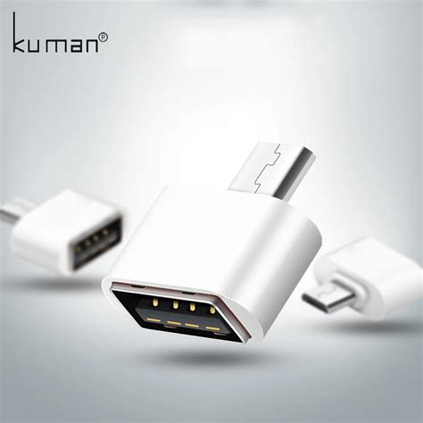 Kuman Usb Adapter Usb To Microusb Adapter Cable Converter For Pendrive Usb Flash Drive Pen Drive