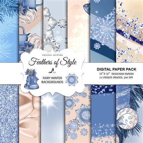 Winter Papers Winter Digital Papers Winter Patterns Winter