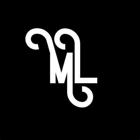 Ml Letter Logo Design Initial Letters Ml Logo Icon Abstract Letter Ml