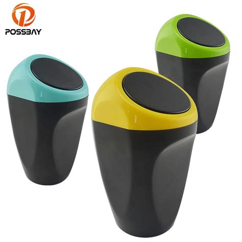 Possbay Car Garbage Can Vehicle Trash Can Garbage Dust Case Holder Bin