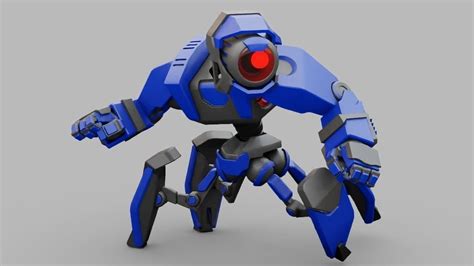 Spider Robot Rigged Animated Character 3D Model CGTrader