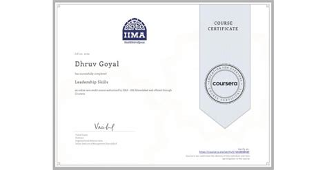 Dhruv Goyal On Linkedin Completion Certificate For Leadership Skills