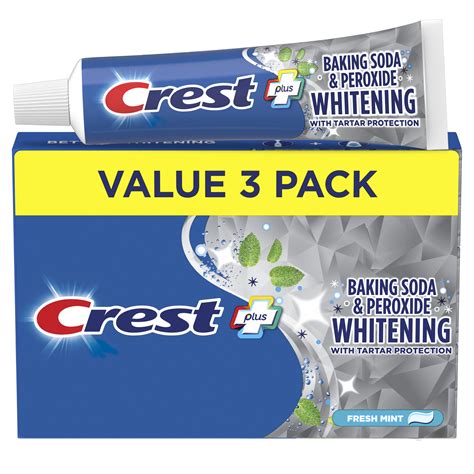Crest Plus Baking Soda And Peroxide Whitening Toothpaste Fresh Mint 5 7