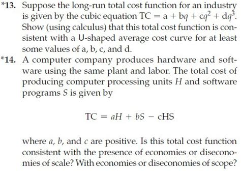 13 Suppose The Long Run Total Cost Function For An Industry Is Given