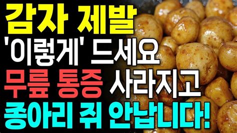 감자 이렇게 먹으면 무릎 통증 싹 사라지고 다리 근육 돌덩이 됩니다 고혈압 혈당 낮추고 당뇨 걱정 없이 건강하게 먹는 방법 Youtube