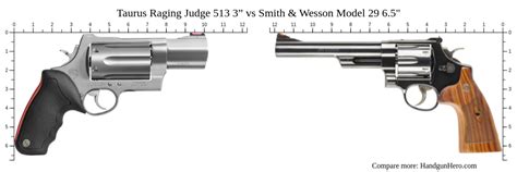 Taurus Raging Judge 513 3” Vs Smith And Wesson Model 29 6 5 Size