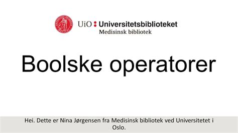 Boolske Operatorer Youtube