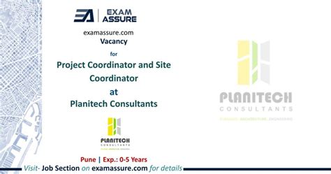Vacancy For Project Coordinator And Site Coordinator At Planitech Vacancy For Project Coordinator And Site Coordinator At Planitech