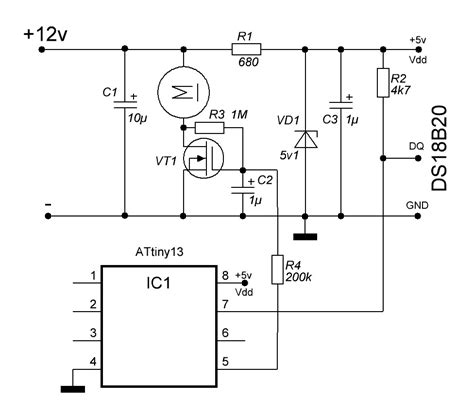 Libstock Dc Fan Speed Control On Attiny13 And Ds18b20
