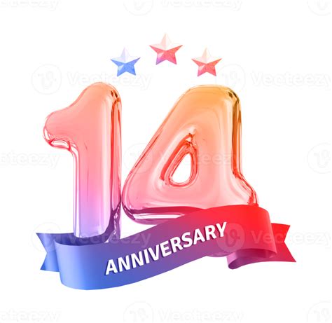 14 Anni Anniversario Numero 11297775 PNG