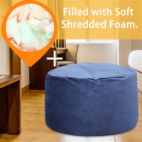 Yesfashion 4ft Bean Bag Chair For Adults Memory Foam Bean Bag Chair