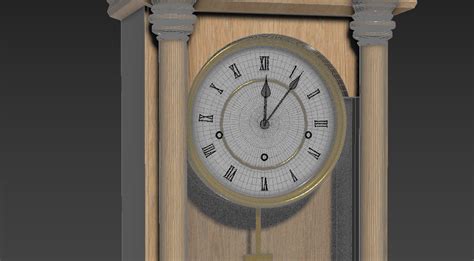 Old Pendulum Wall Clock 3d Model Cgtrader