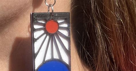 Demon Slayer Tanjiro Hanafuda Earring Keychain By Dlux Brand