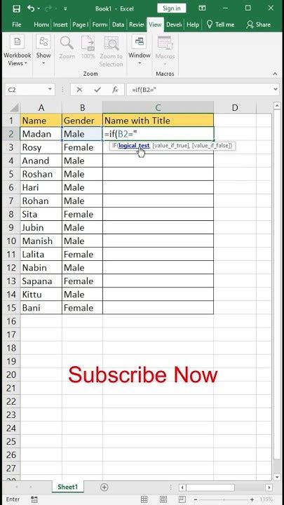 auto write title of name in excel how to add mr and ms in excel
