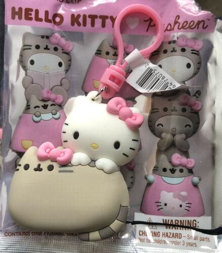 Hello Kitty X Pusheen Series Figural Bag Clip Hello Kitty And Pusheen