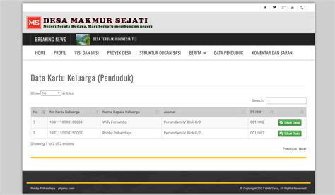 Podes Web Portal Desa Responsive Dengan Php Dan Mysql Phpmu
