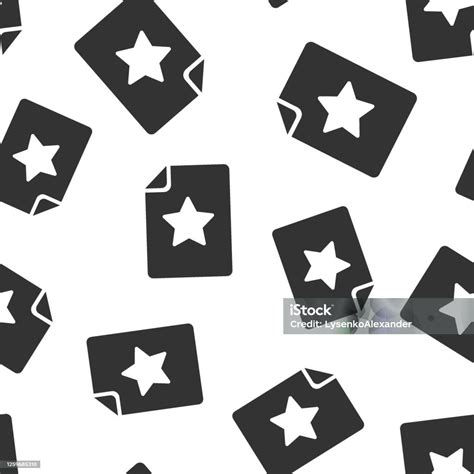 플랫 스타일로 별 아이콘이 있는 문서입니다 흰색 격리 된 배경에 위시리스트 벡터 그림입니다 좋아하는 구매 원활한 패턴 비즈니스 개념 검사 보기에 대한 스톡 벡터 아트 및