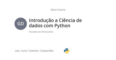 Introdução A Ciência De Dados Com Python